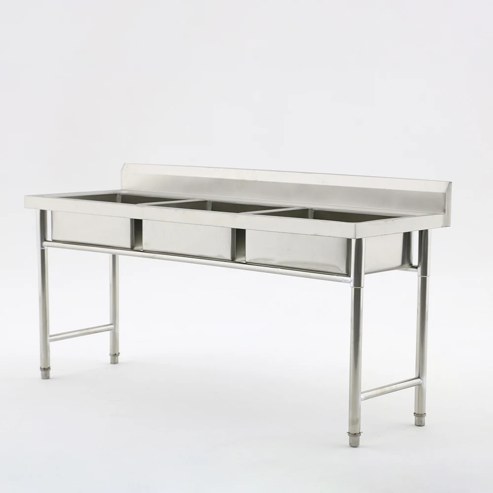 Hotel Kitchen Pool Equipment Stainless Steel Kitchen Double Bowl ...