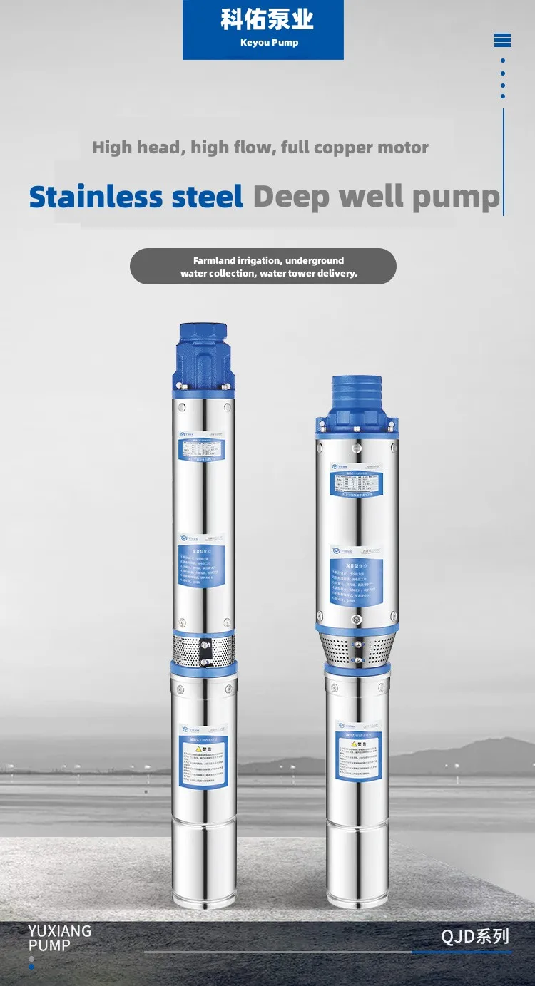 Qjd 400w Stainless Steel Multi-stage Deep Well Submersible Pump/high ...