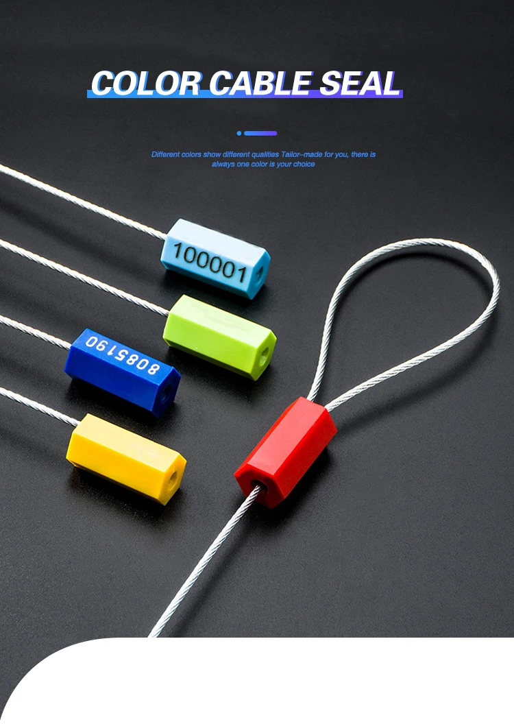 Abs Cable Seal Container Door Lock Metal Steel Wire Cable Seals Steel ...