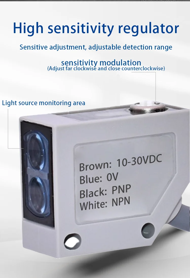 Bxuan Optical Proximity Sensor Reflection Npn Pnp 24v Square Laser ...
