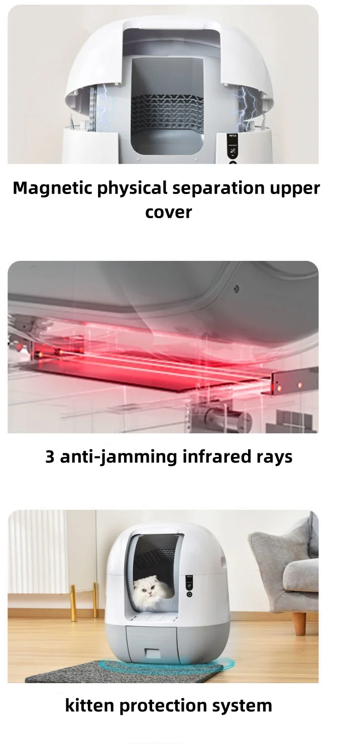 Fully Automatic Smart Cat Toilet Electric Fully Enclosed Large Cat ...