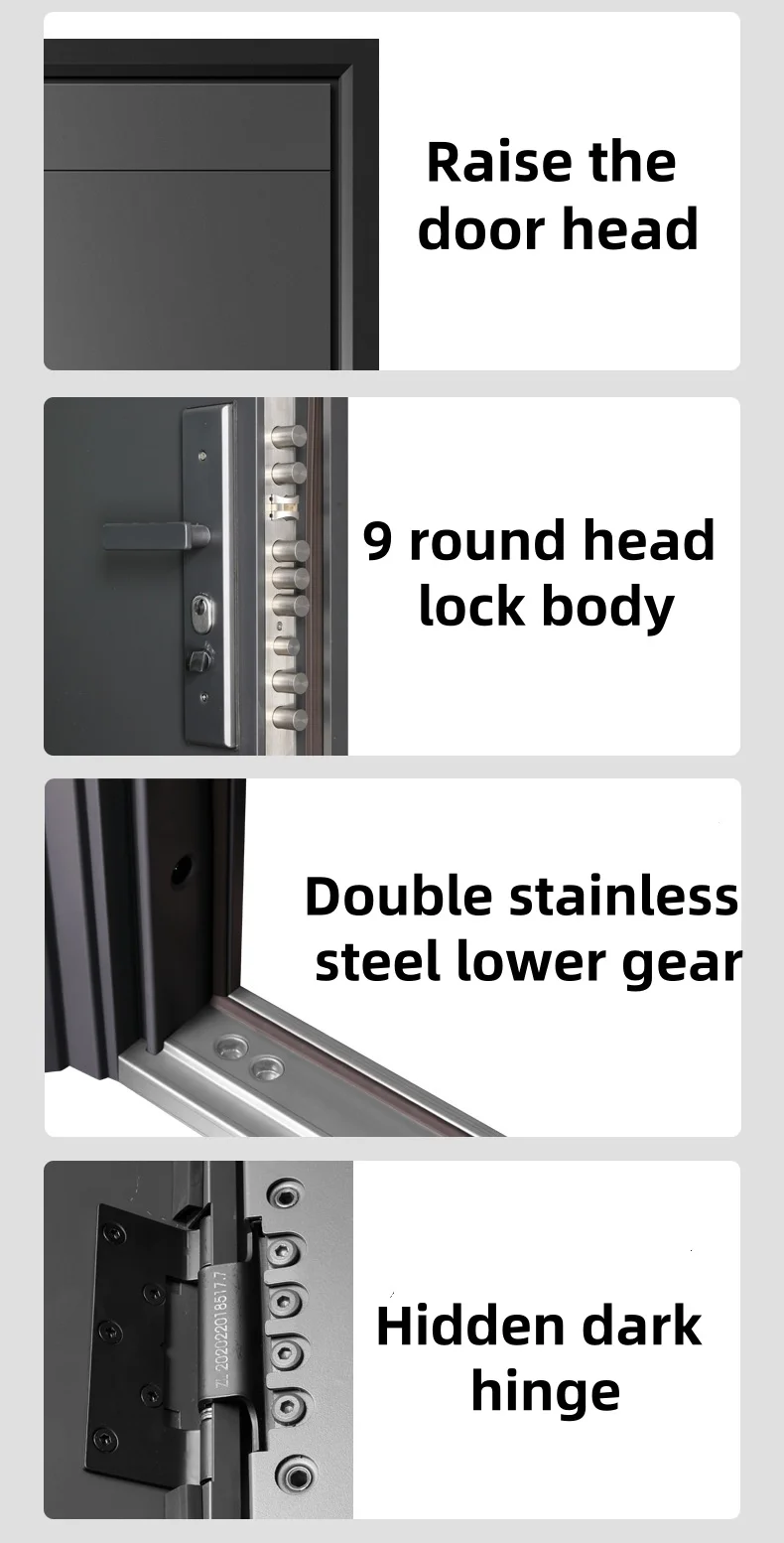 Customized Modern Design Anti-Theft Entrance Steel Door
