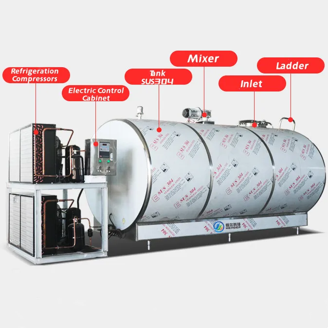 Horizontal Vertical 5000l Milk Cooling Tank Milk Storage Tank Juicer ...