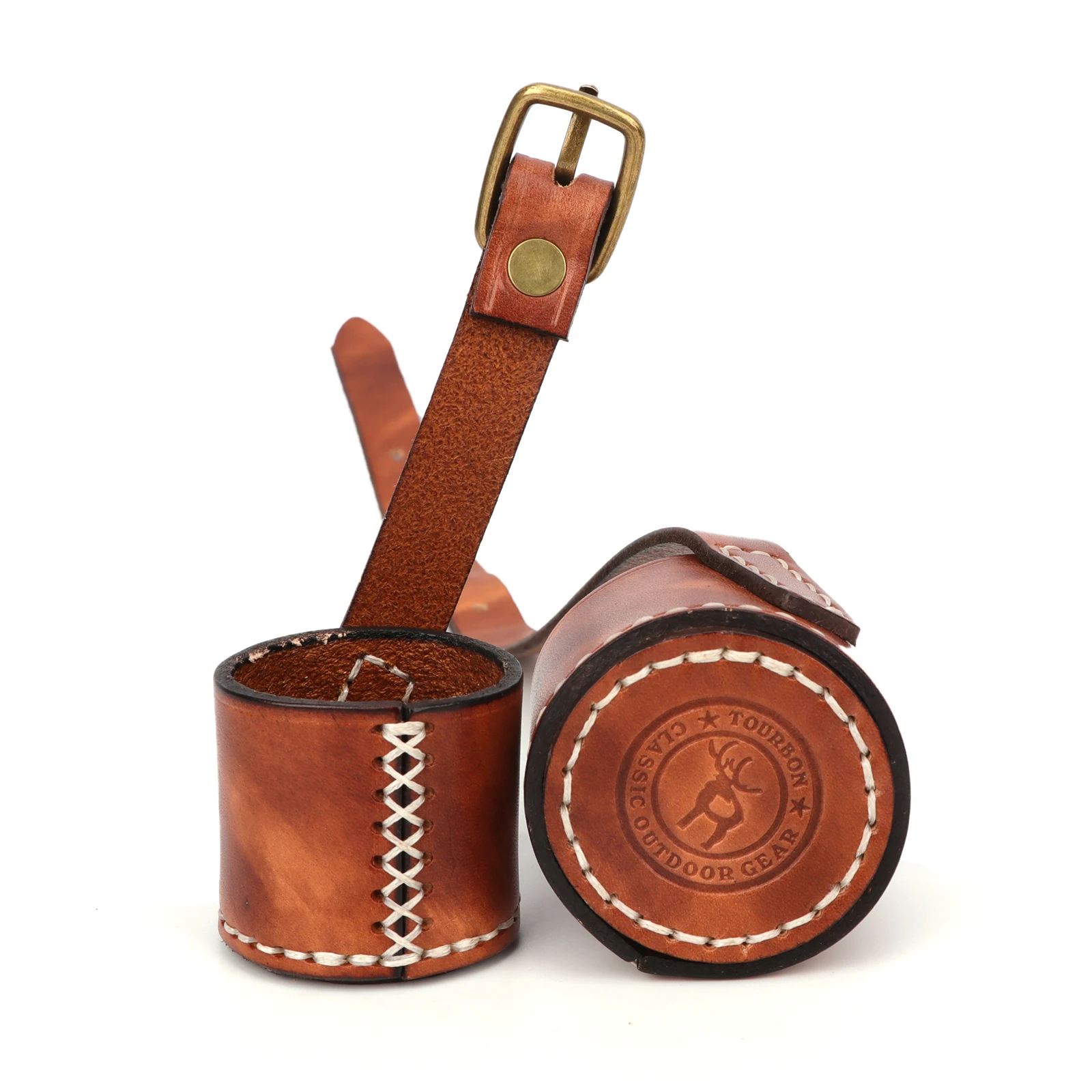 HIBO Handmade Leather Scope Mount Lens Cover - Adjustable & Durable