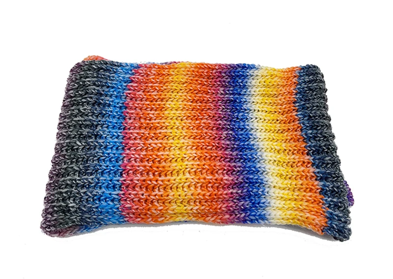 Unisex Luxury Winter Thick Wool Striped Knitted Scarf For Women - Buy ...