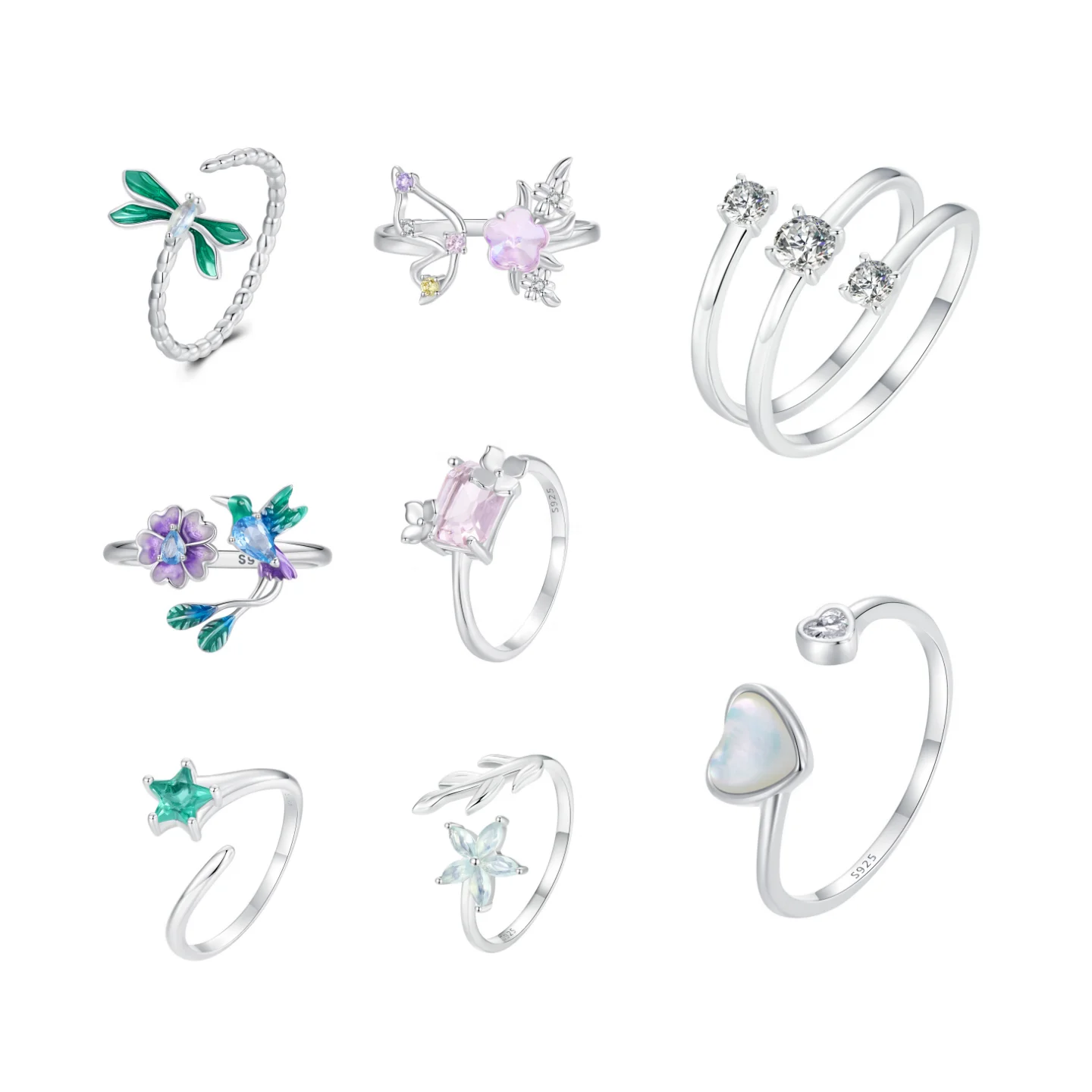 925 Sterling Silver Fashion Jewelry Ring For Woman Fine Jewelry ...