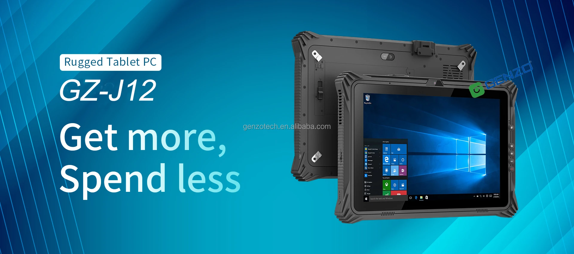 GENZO Rugged Tablet 12 Inch with CPU Intel JASPER LAKE N5105h, RS232 ...