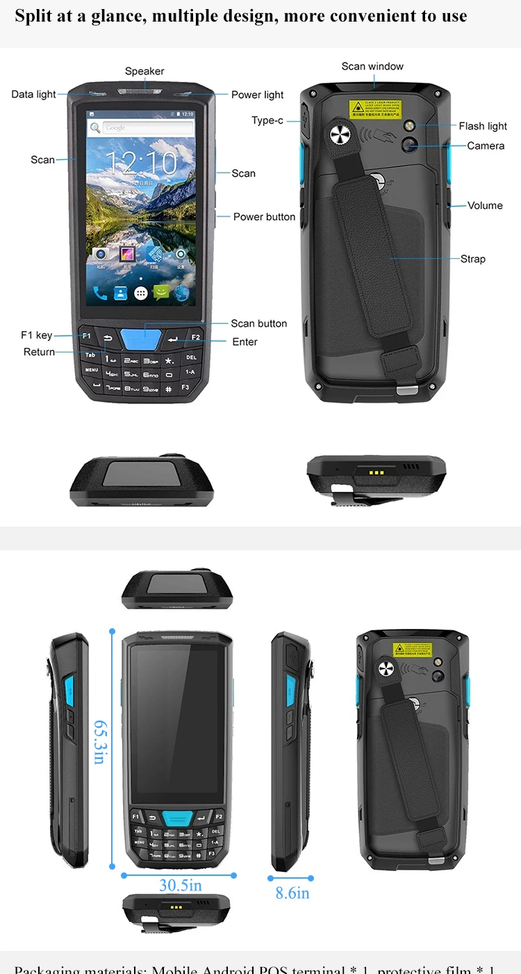 Low Moq Products Rugged Handheld Pda Barcode Scanner Inventory Data ...
