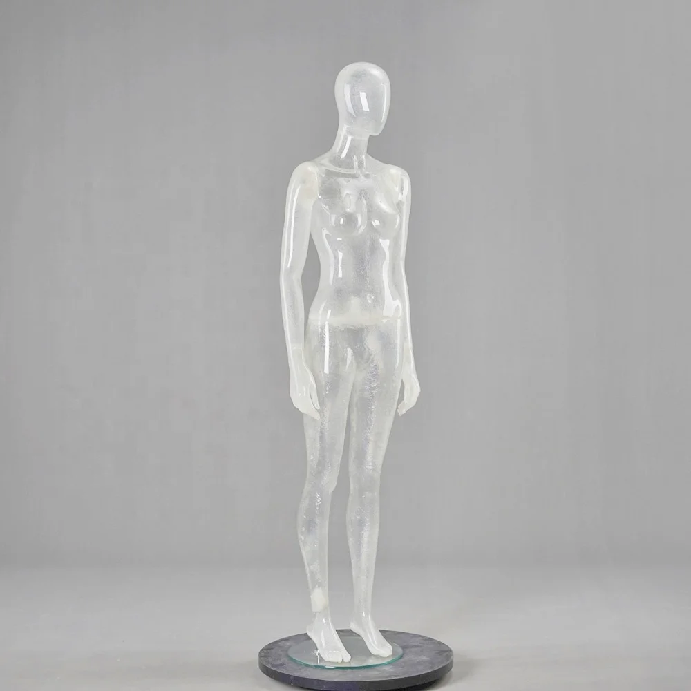 Transparent Female Mannequin Fiberglass Full Body Female Display ...