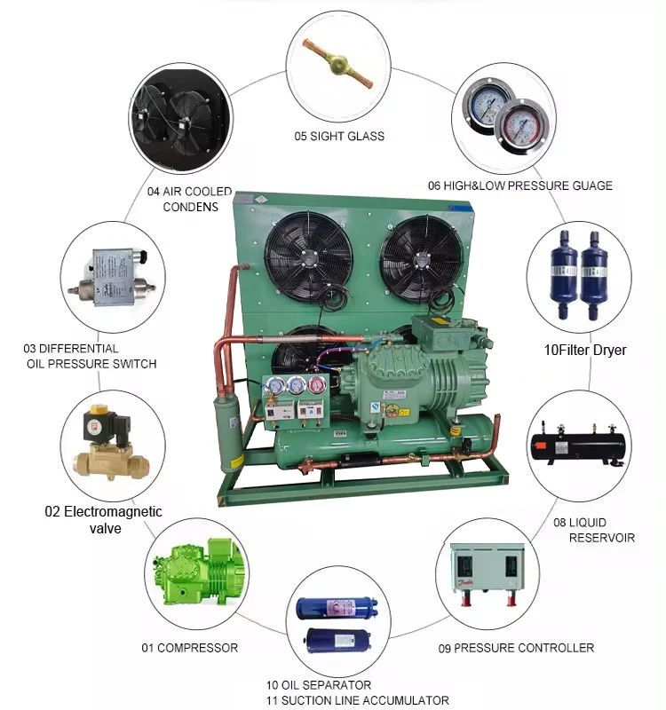 Lesnow Factory Price Water Cooled Chiller Condensing Unit Refrigeration ...