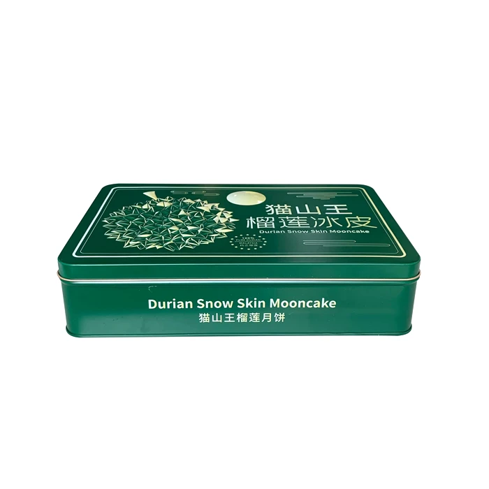 Custom Embossing LOGO Large Rectangle Durian Mooncake Metal Packaging ...