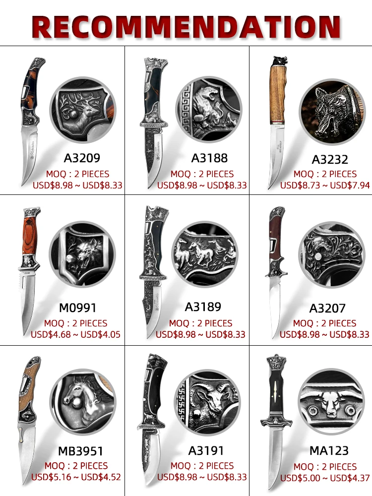 Colombia High-End Ebony Wood Handle Hunting Fixed Blade Knife| Alibaba.com