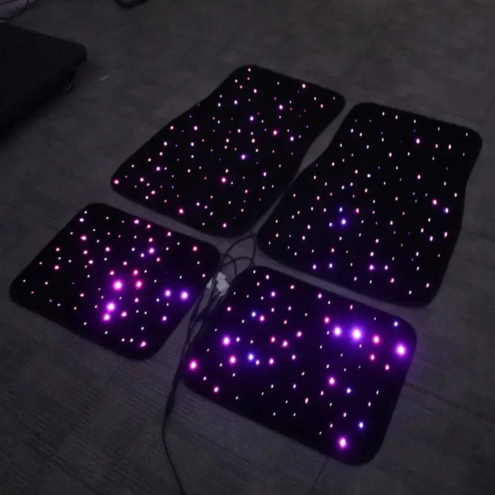 Fiber Optic Twinkle Stars Car Mats Star Light LED Rugs Star Light Mat ...