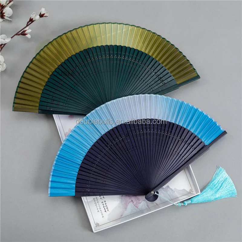 Chinese Antique Silk Hand Fan Manual Folding Bamboo Silk Fan Beautiful ...