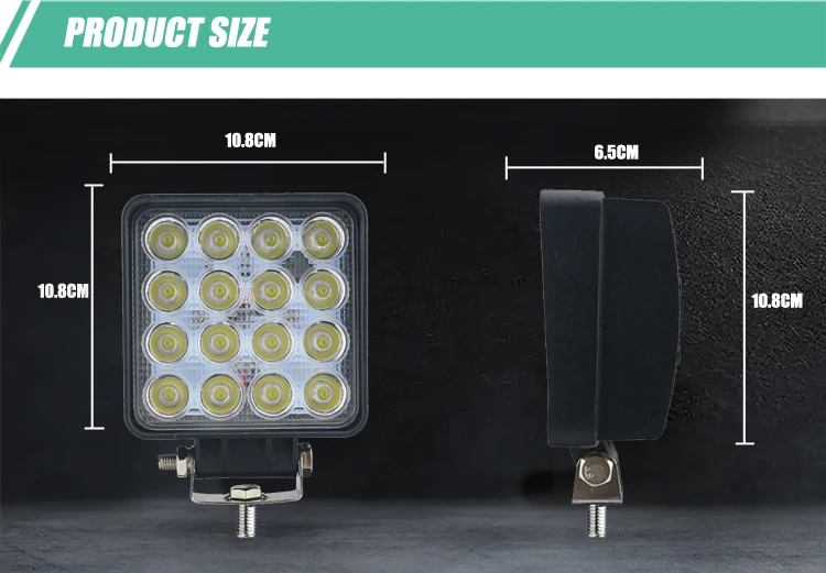 Truck Off Road Tractor 9-60v Led Work Light Ip68 Waterproof 48w Led ...