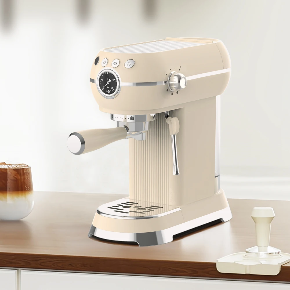Espresso Machine 15bar Pump - Retro, Portable, and Programmable