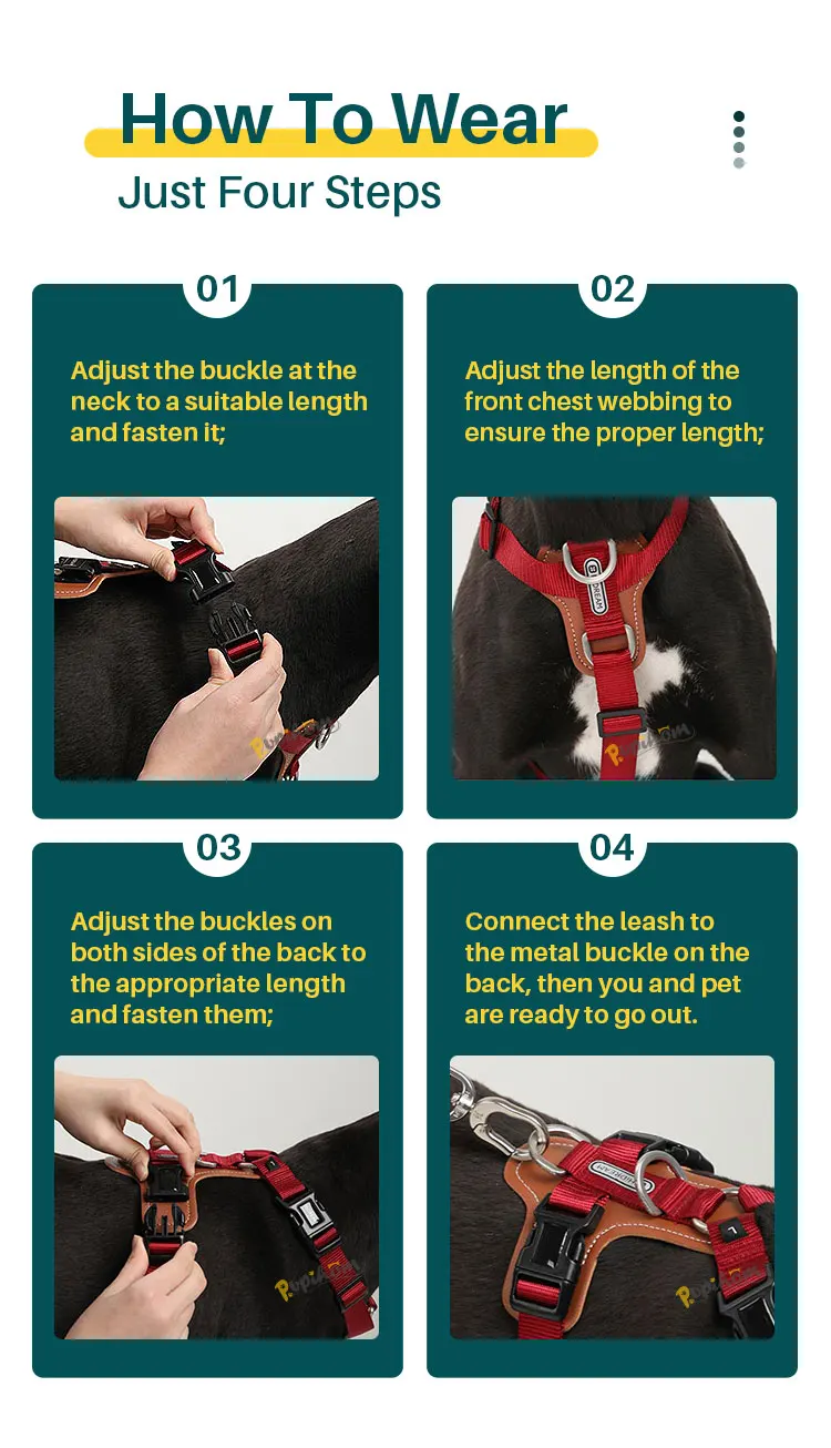 Explosion Proof Punch Puppies Walking Dog Chain Type Training Pet Chest ...