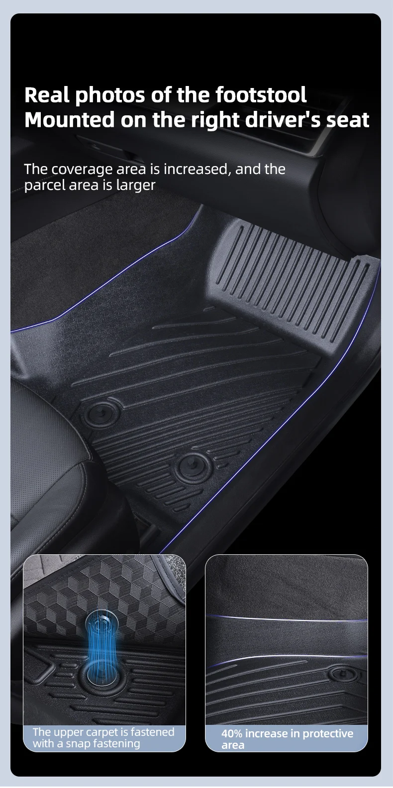 All Weather Full Set 5D 3D TPE Car Mats Carpet Floor Mats Easy to Clean ...