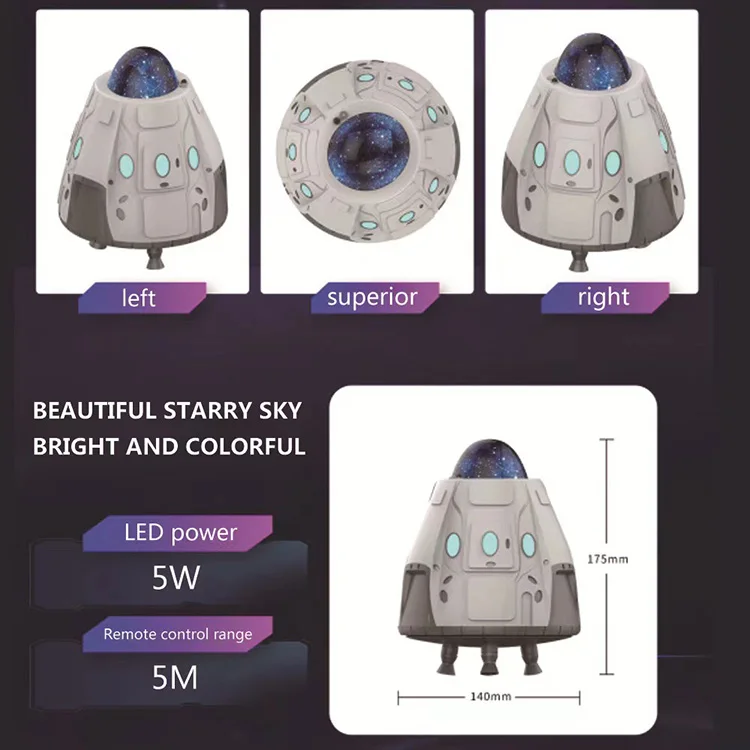 Space Sky Starry Projector Light Capsule UFO Star Galaxy Projector ...