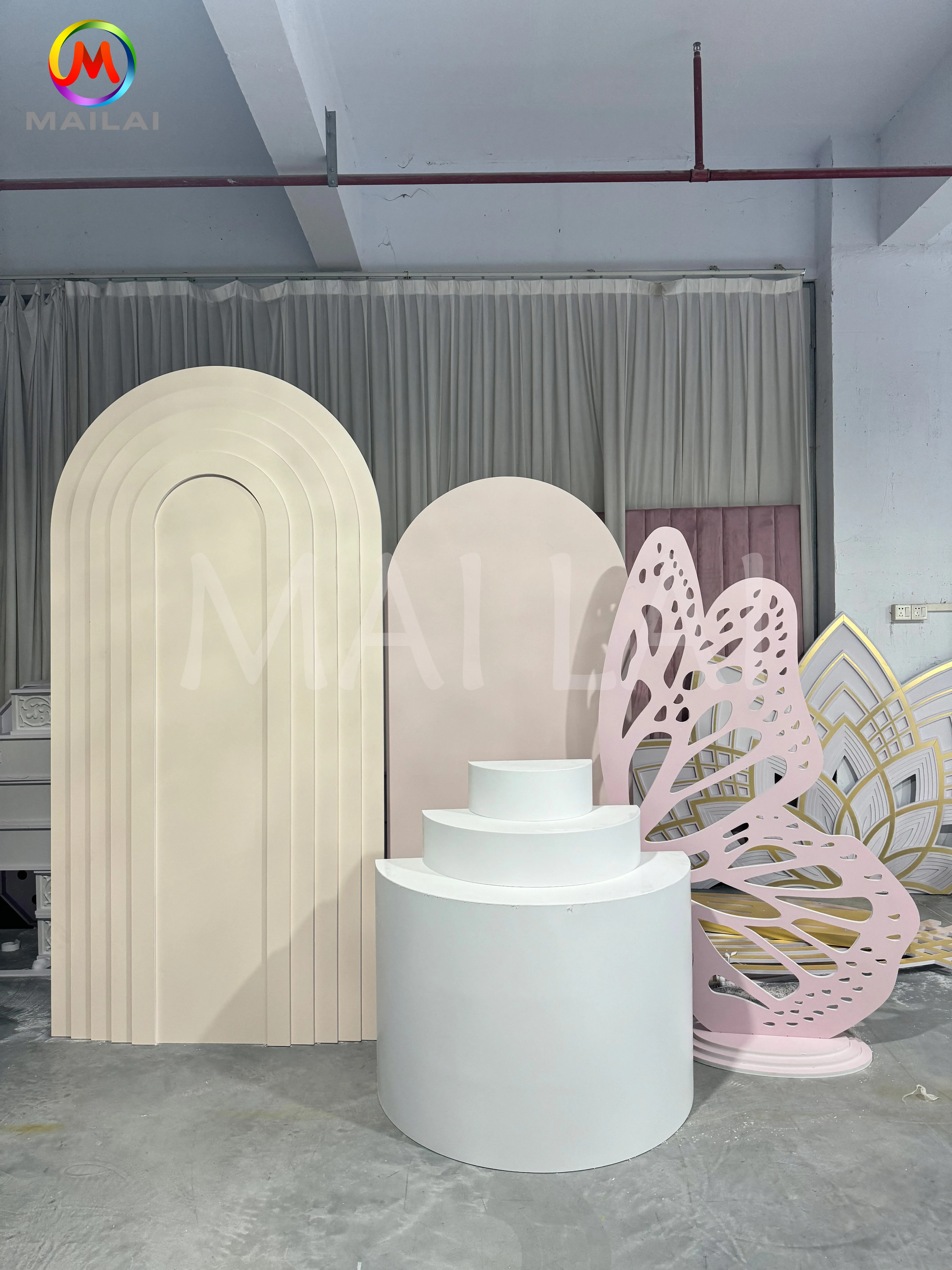 Modern Acrylic Arch Backdrop Wedding Event Background Decor 3D Board ...