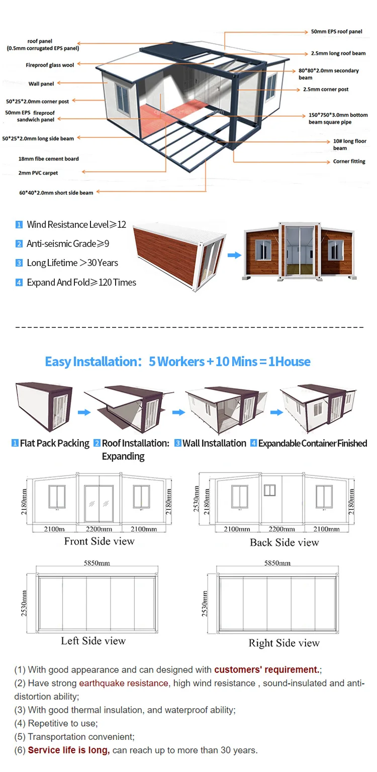 Australian Standard Granny Flat - Expandable Container House