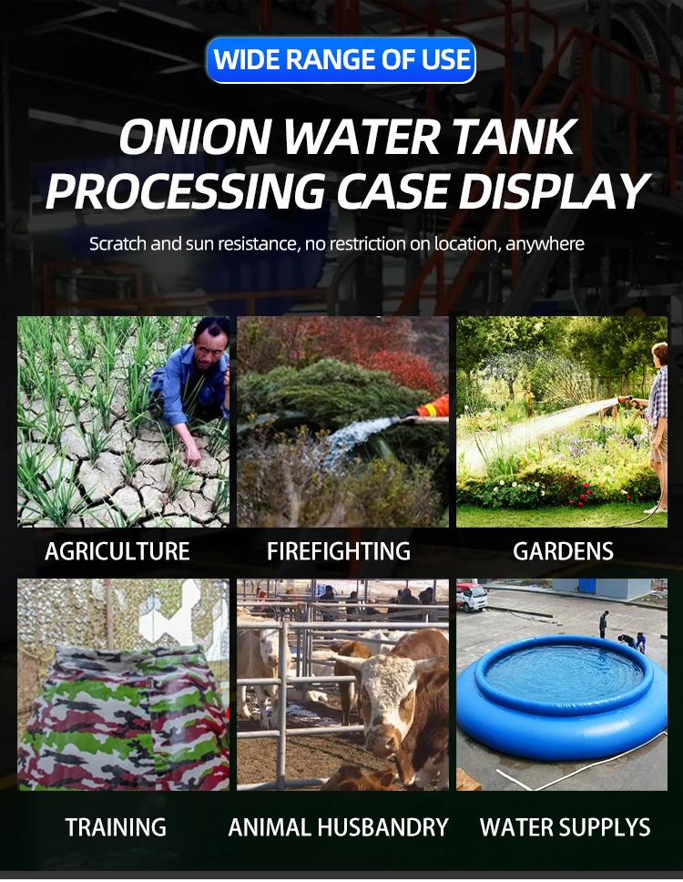 Custom Foldable Flexible Onion Head Shape PVC Water Storage Bladder ...