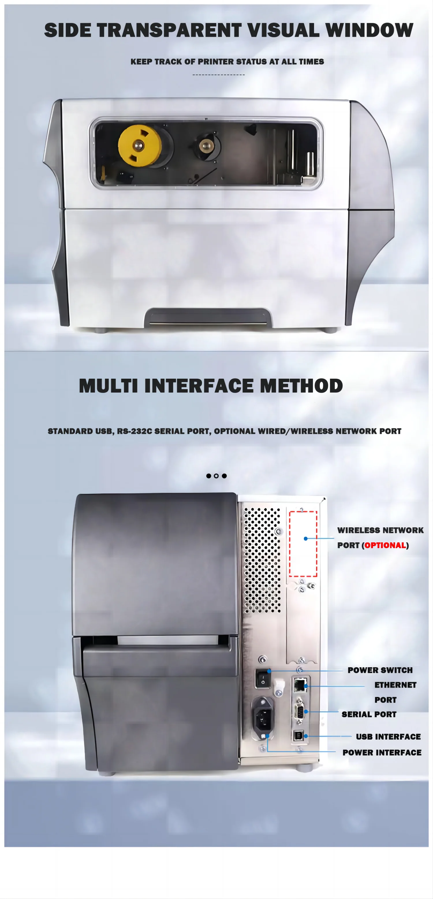 Genuine Zt410/zt411 Rfid 4 Inch Industrial Label Printer (zt400 Series ...