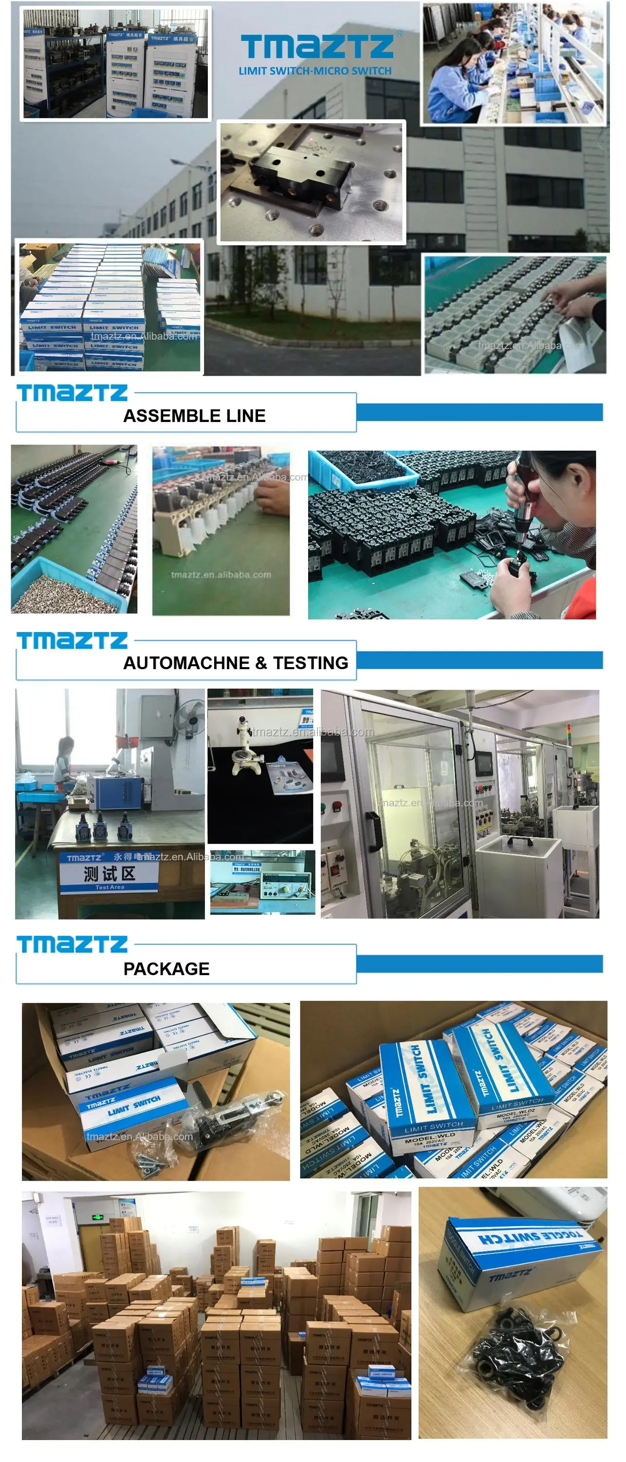 TMAZTZ TZ-6004 Limit Switch High Mechanical Strength Waterproof Aluminum Cast Shell Maximum ...