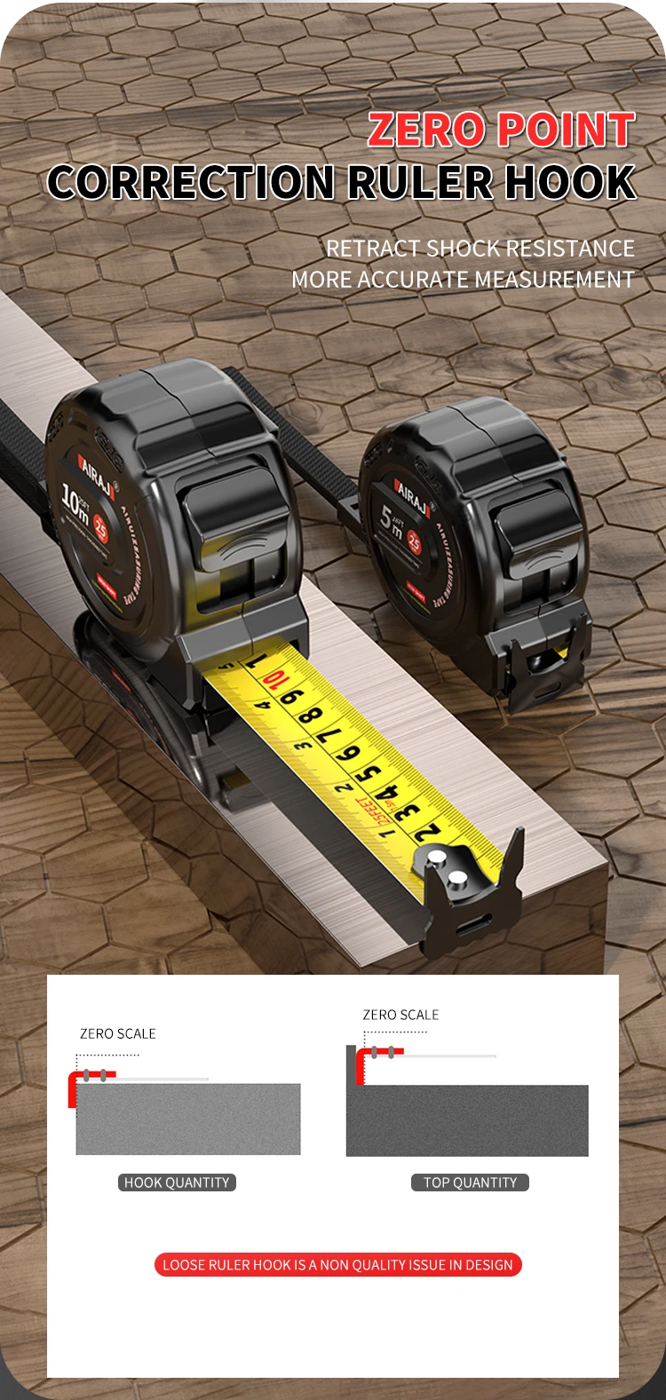 Heavy Tool Construction Ruler Retractable Ruler Steel Tape Body Novel ...