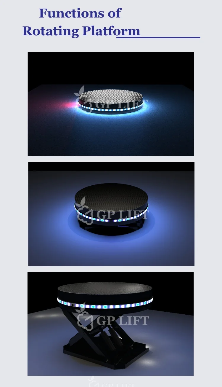 Electric Lift Table Car Display Motorized Rotating Stage Lift Platform ...