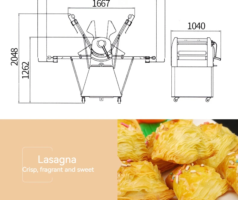 Commercial Stainless Steel Table Top Dough Roller Reversible Sheeter ...