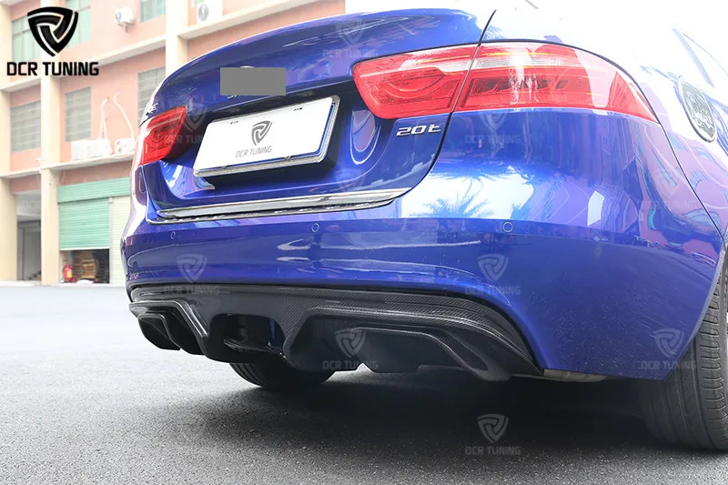 For Jaguar Xe Rear Bumper Diffuser Xe Carbon Fiber Rear Exhaust Lip ...