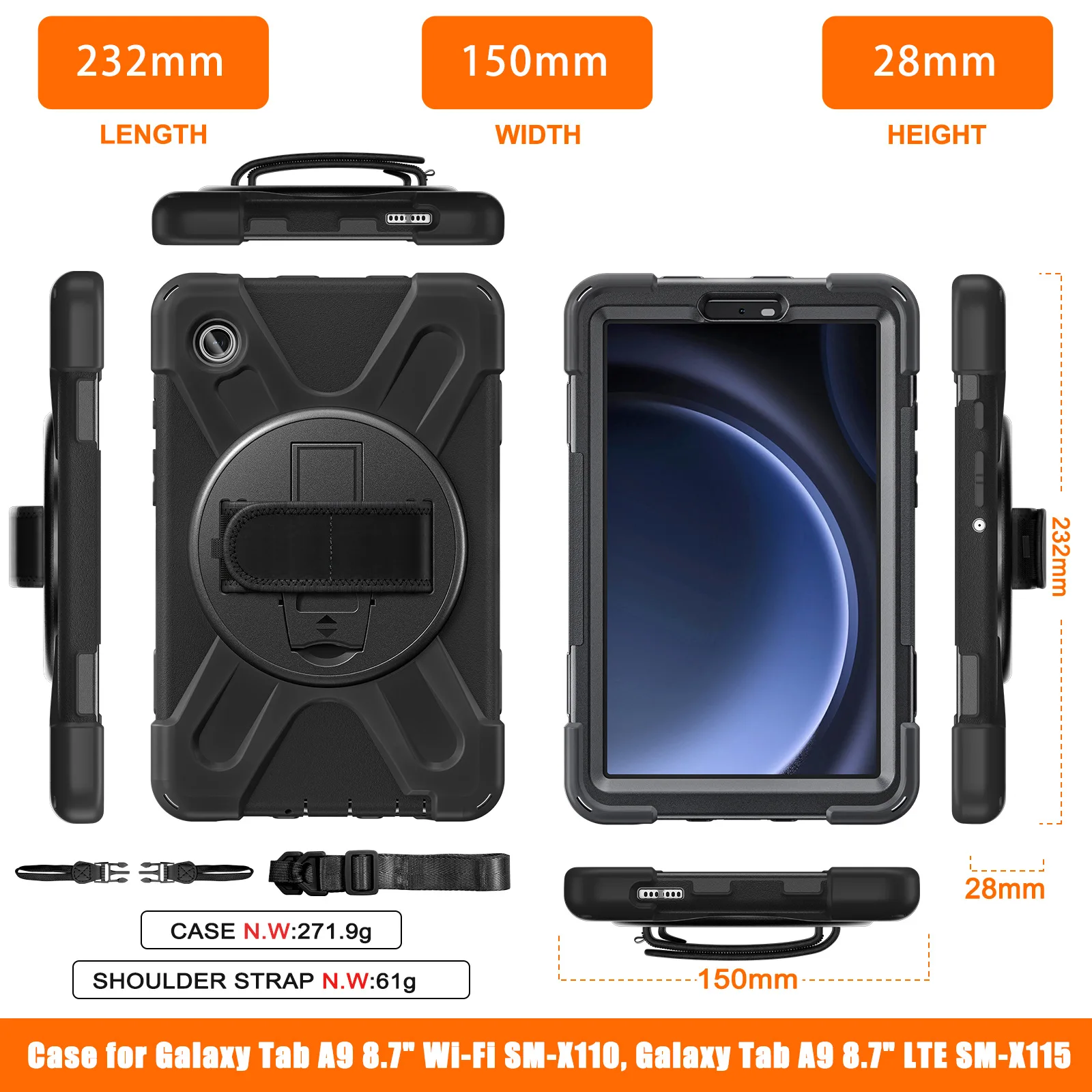 Heavy Duty Armor Rugged Tablet Case for Xiaomi Redmi Pad Pro 12.1