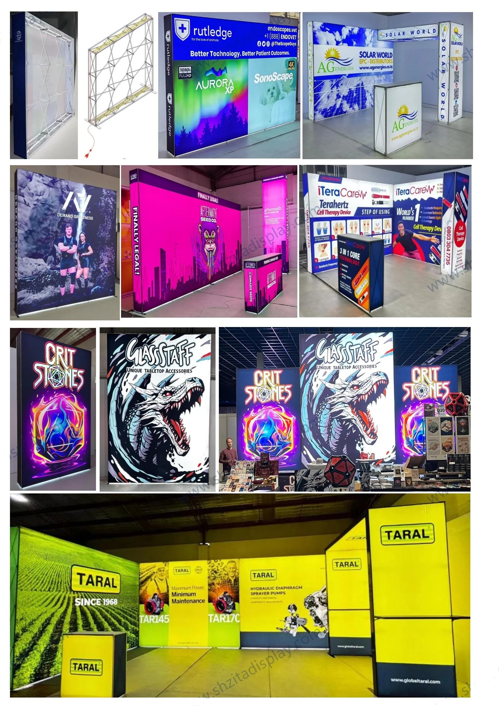 10ft*10ft Portable Led SEG Fabric Backdrop Display Stand for LED ...