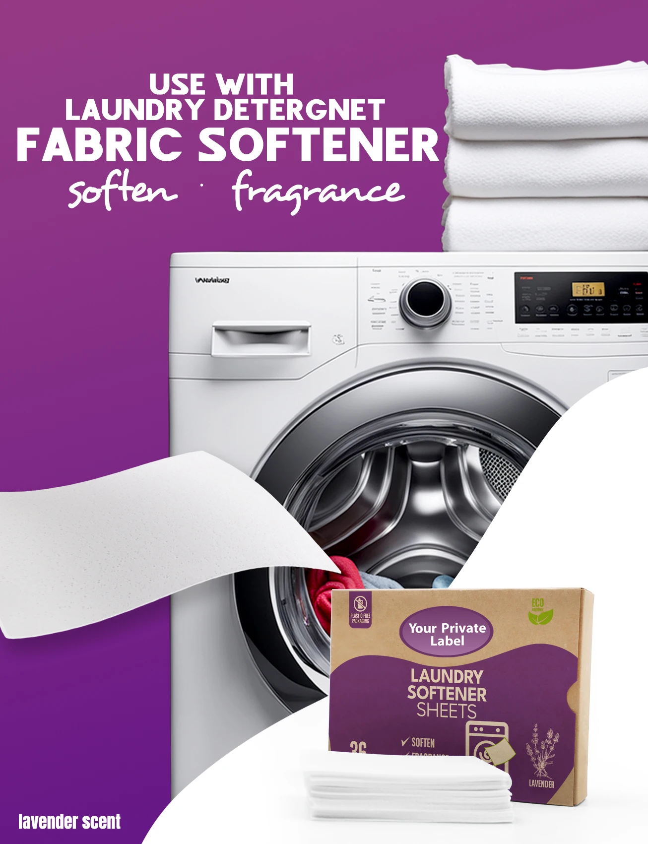 Laundry Softener Sheets Drop in Washing Machine 2 in 1 Softener Clothes ...