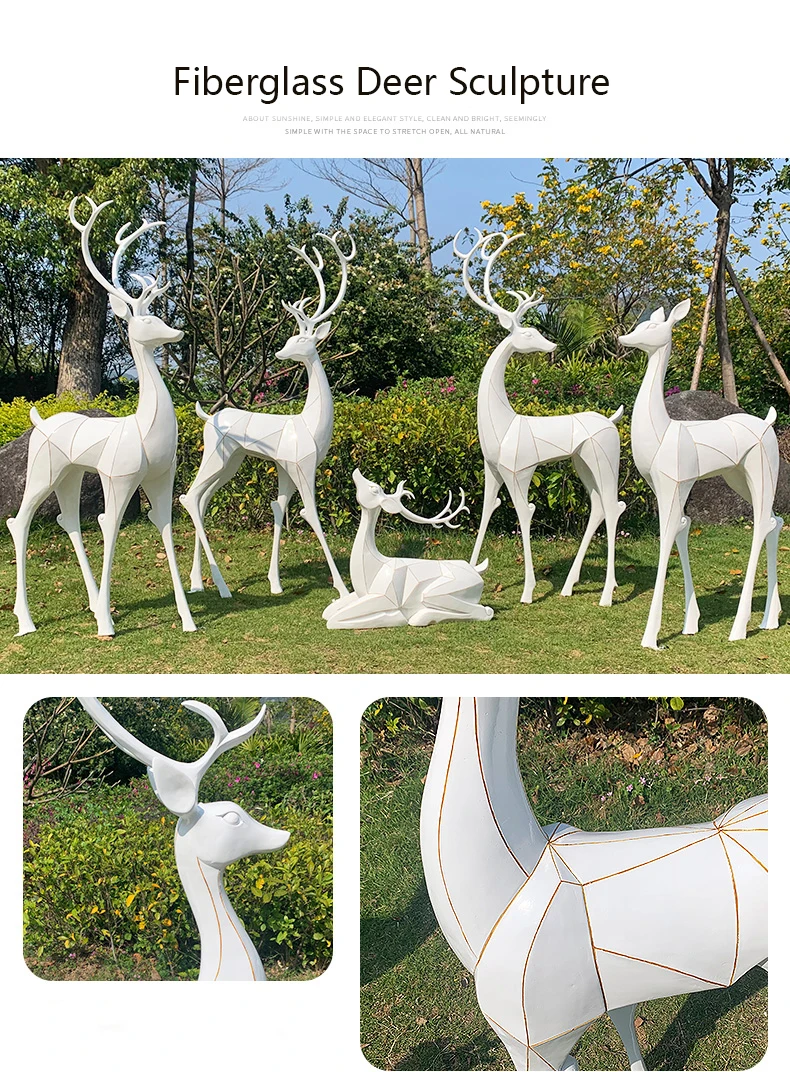 Outdoor Wedding Decoration Customization Fiberglass Animal Statue ...