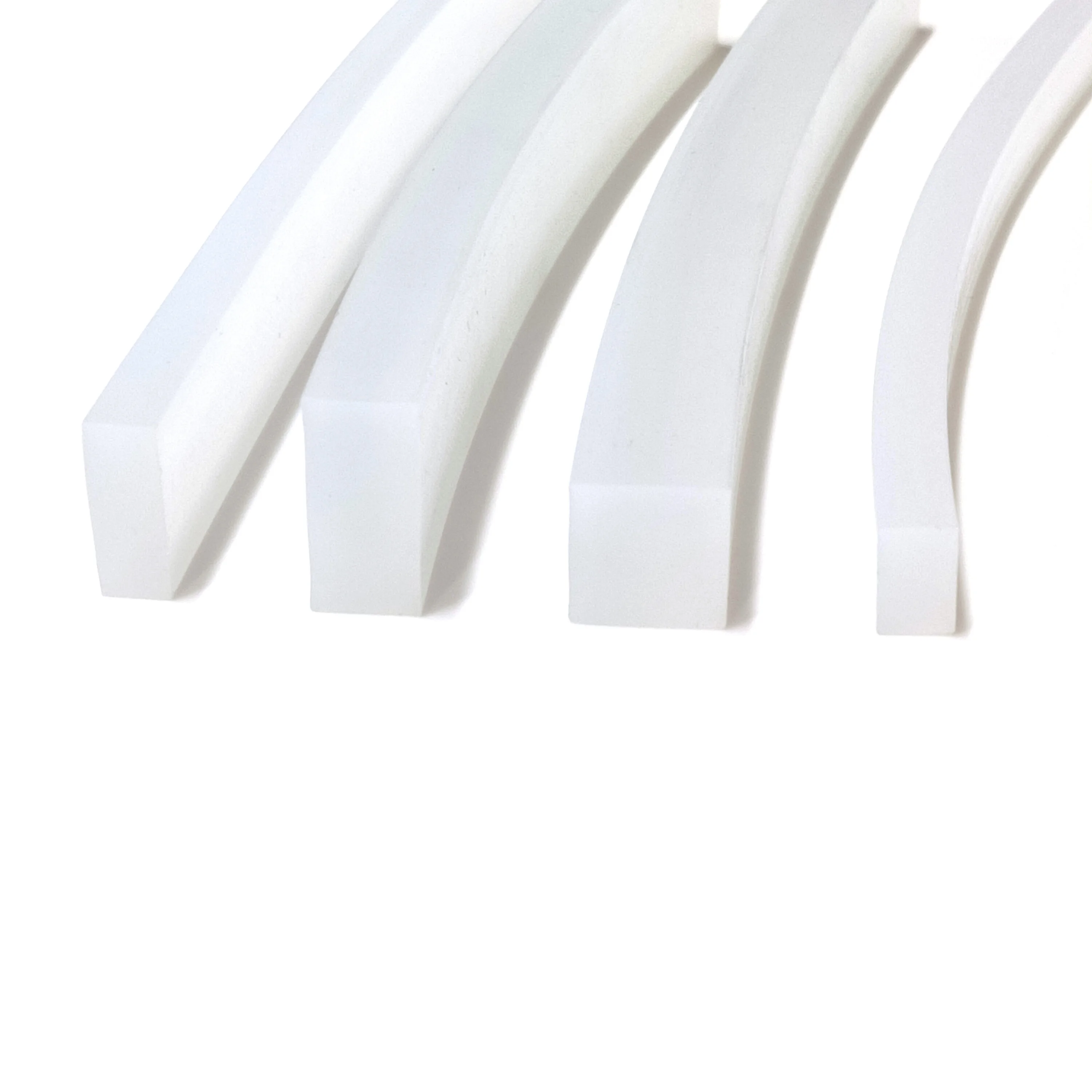 Rectangular Transparent Silicone Rubber Sealing Strip Silicone Rubber ...