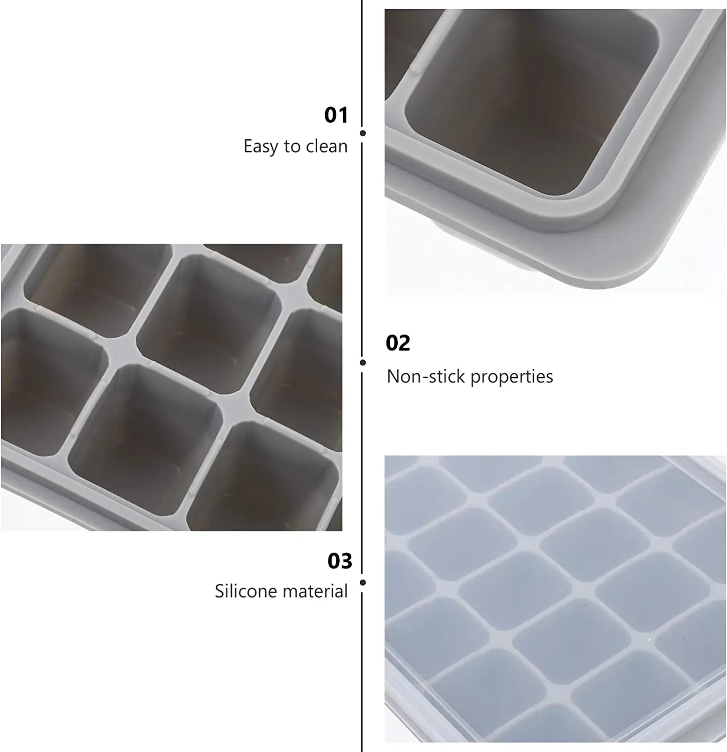 Stackable Crushed Ice Trays for Freezer - Eco-friendly