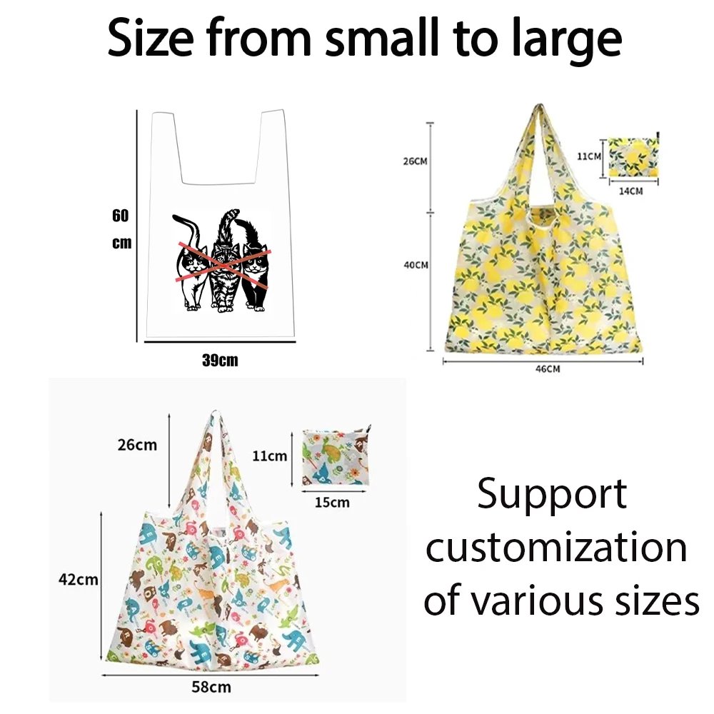 Heavy Duty Expandable Folding Tote Bag - Reusable 190T Polyester