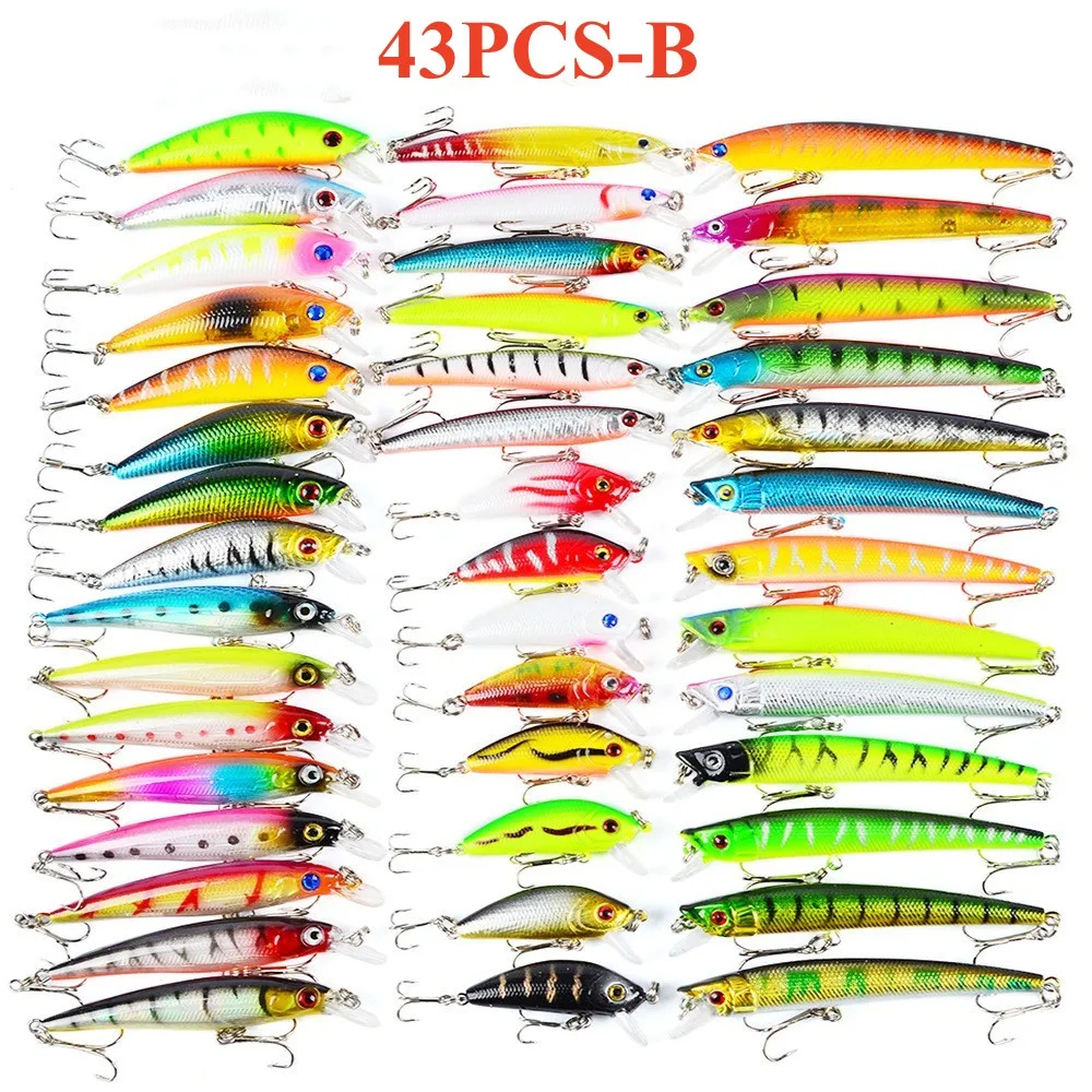 New Fishing Lures - Hard Baits Minnow Wobbler Kits