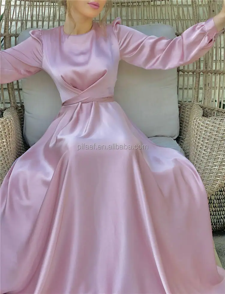 Islamic Ethnic Clothing Prayer Elegant Lace Up Long Sleeves Glitter ...