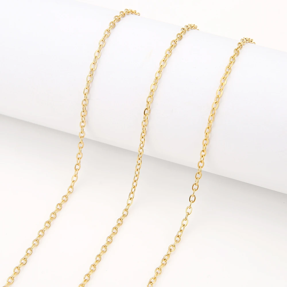 Shop 1mm, 1.5mm, 2mm Gold Color Link Chains for DIY Jewelry