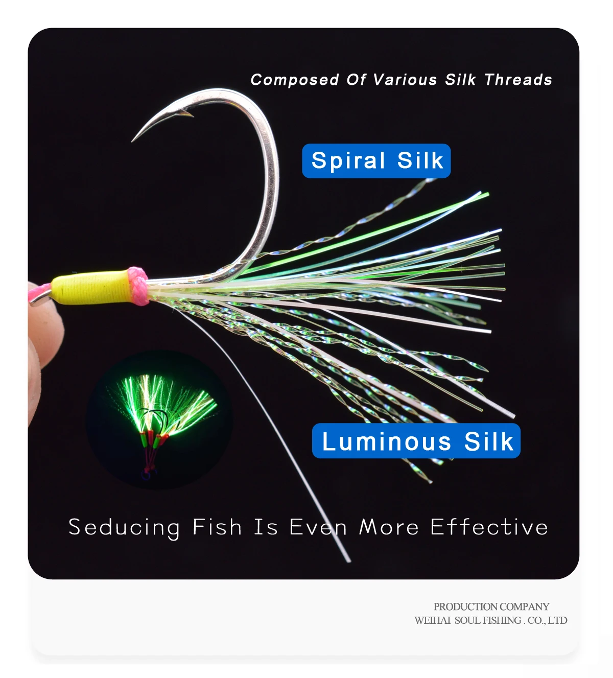 JIGGINGSOUL-AIH01-1pcs Bulk Double Assist Hook Jigging Fishing Hooks ...