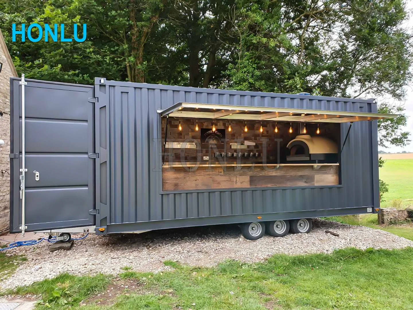 Luxury Container Bar with Kitchen - Mobile Food Trailer