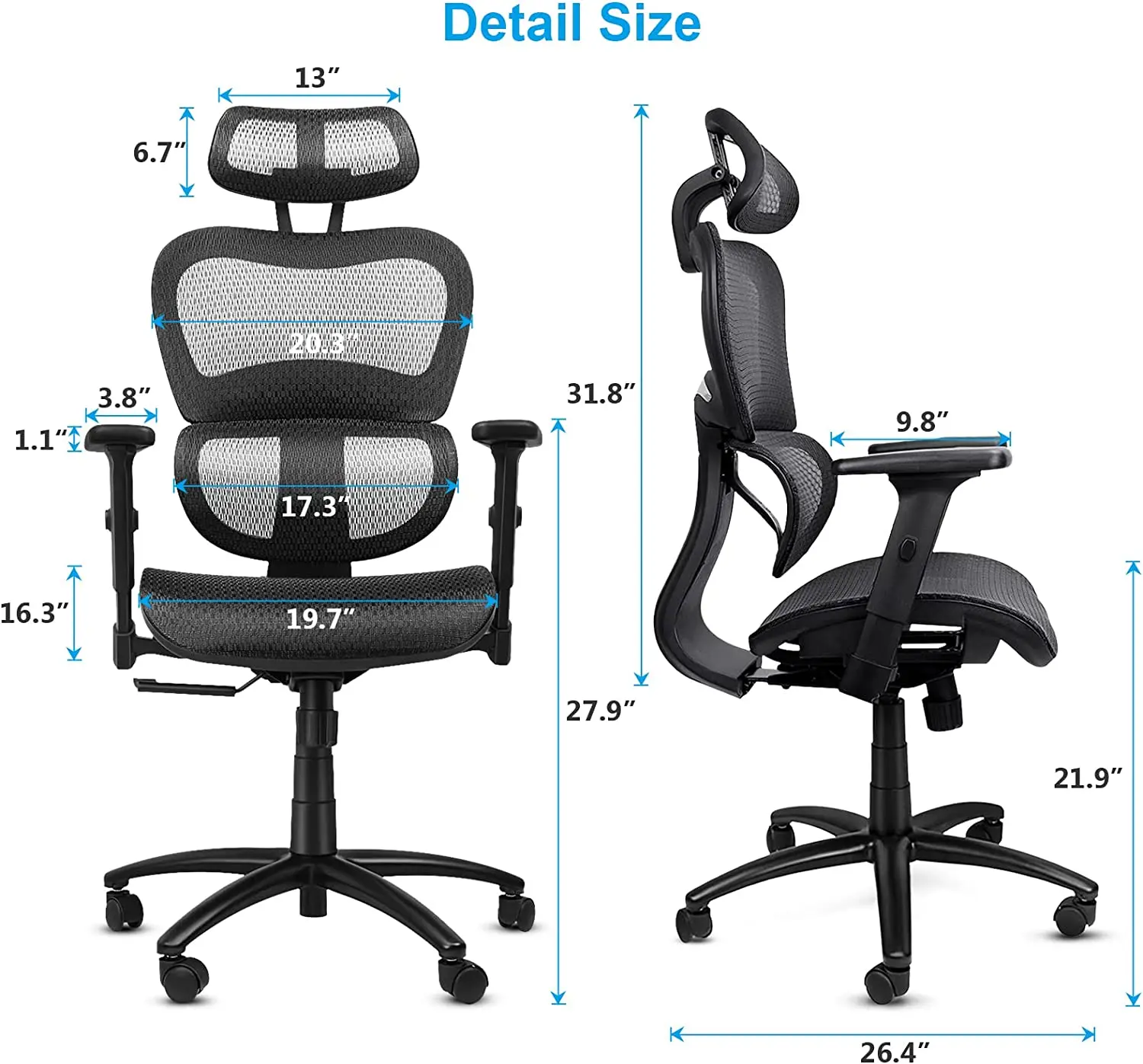 Henglin Adjustable Revolving Swivel Lift Executive Office Chair With ...