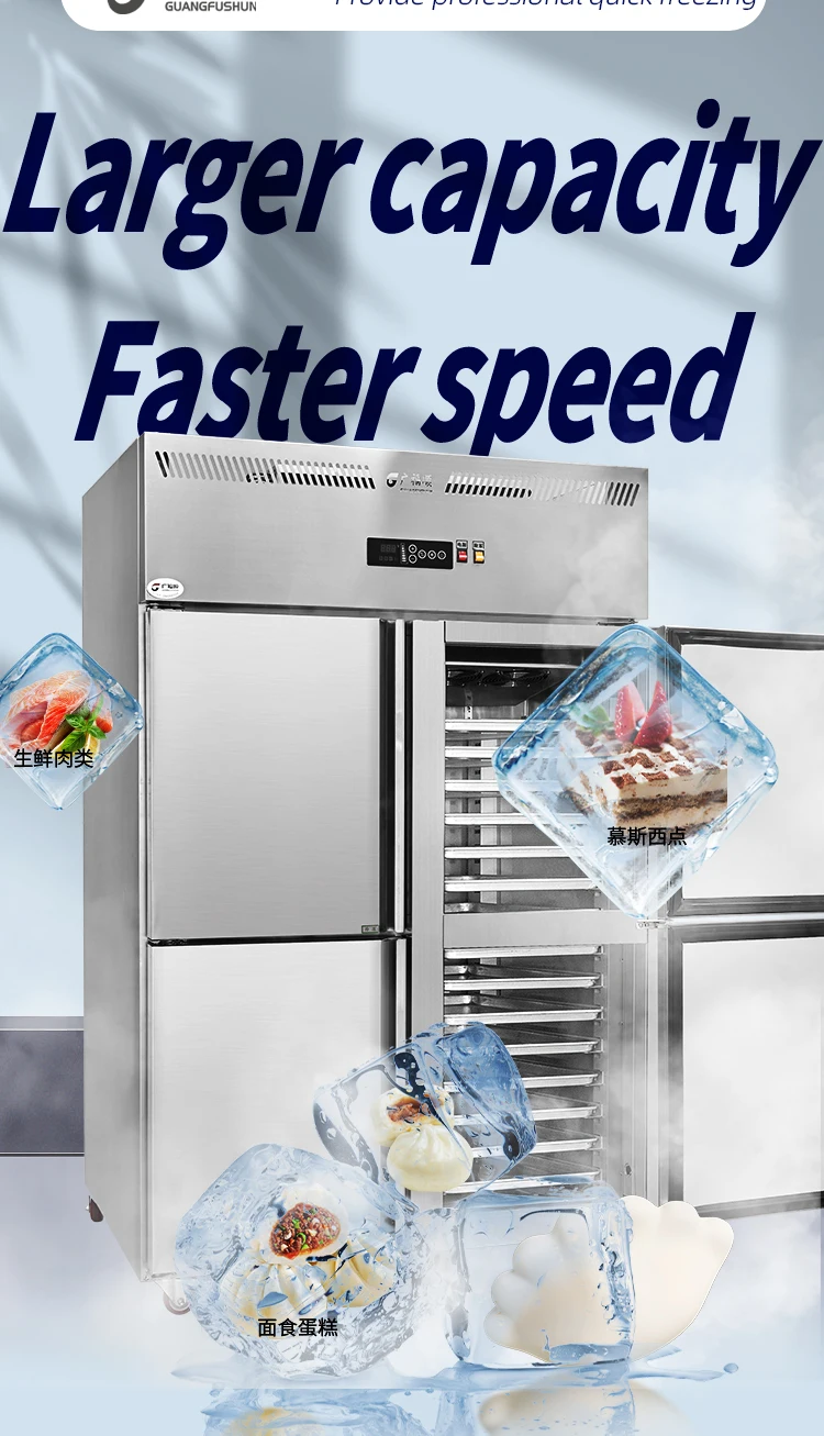 Commercial 1000-Liter Double-Door Vertical Freezer Refrigerator for ...