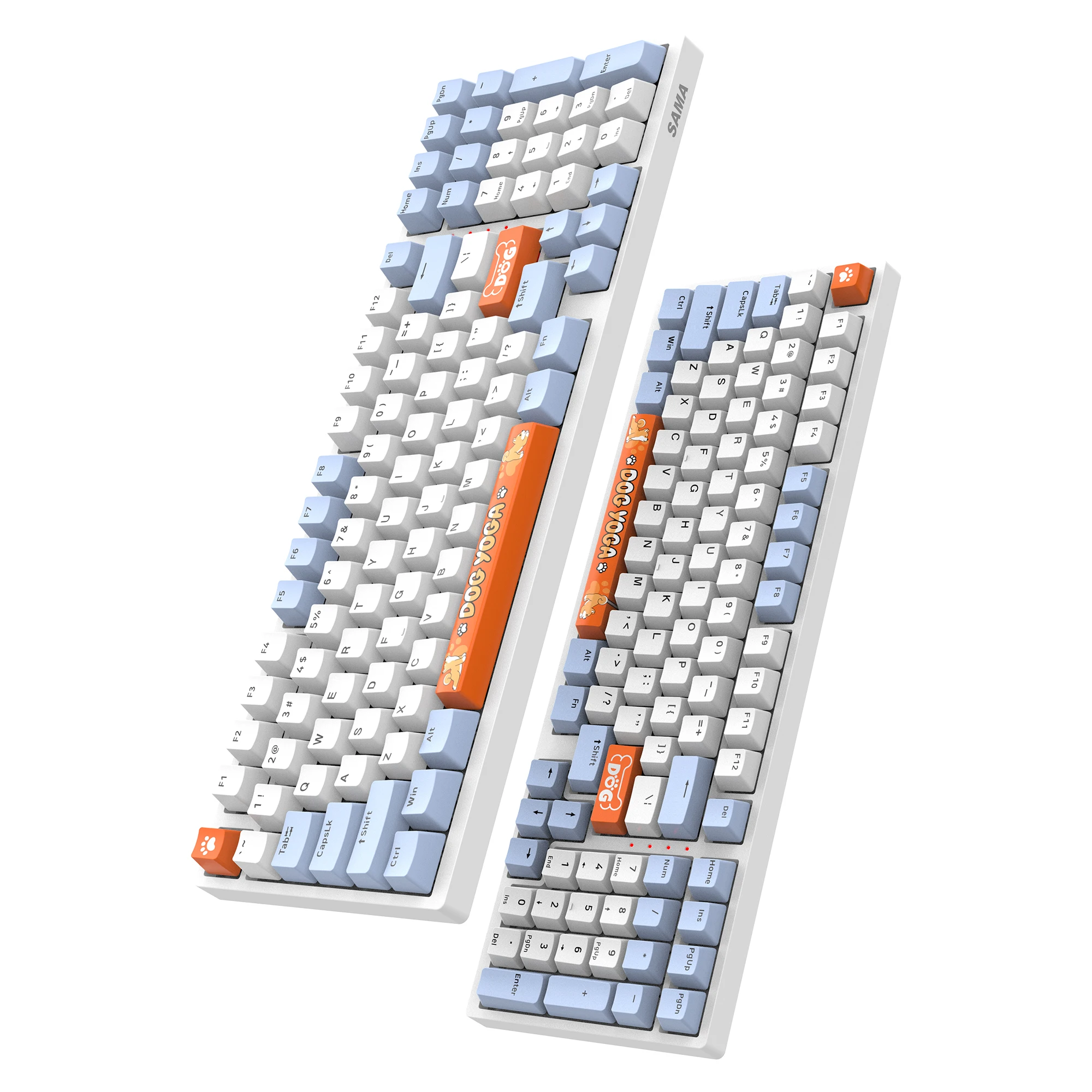 SAMA Triple Keycaps Wired Mechanical PC Gaming Keyboard 98-key Layout ...