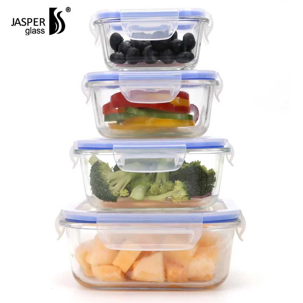 Wholesale Square Glass Food Storage Container High Borosilicate Glass ...