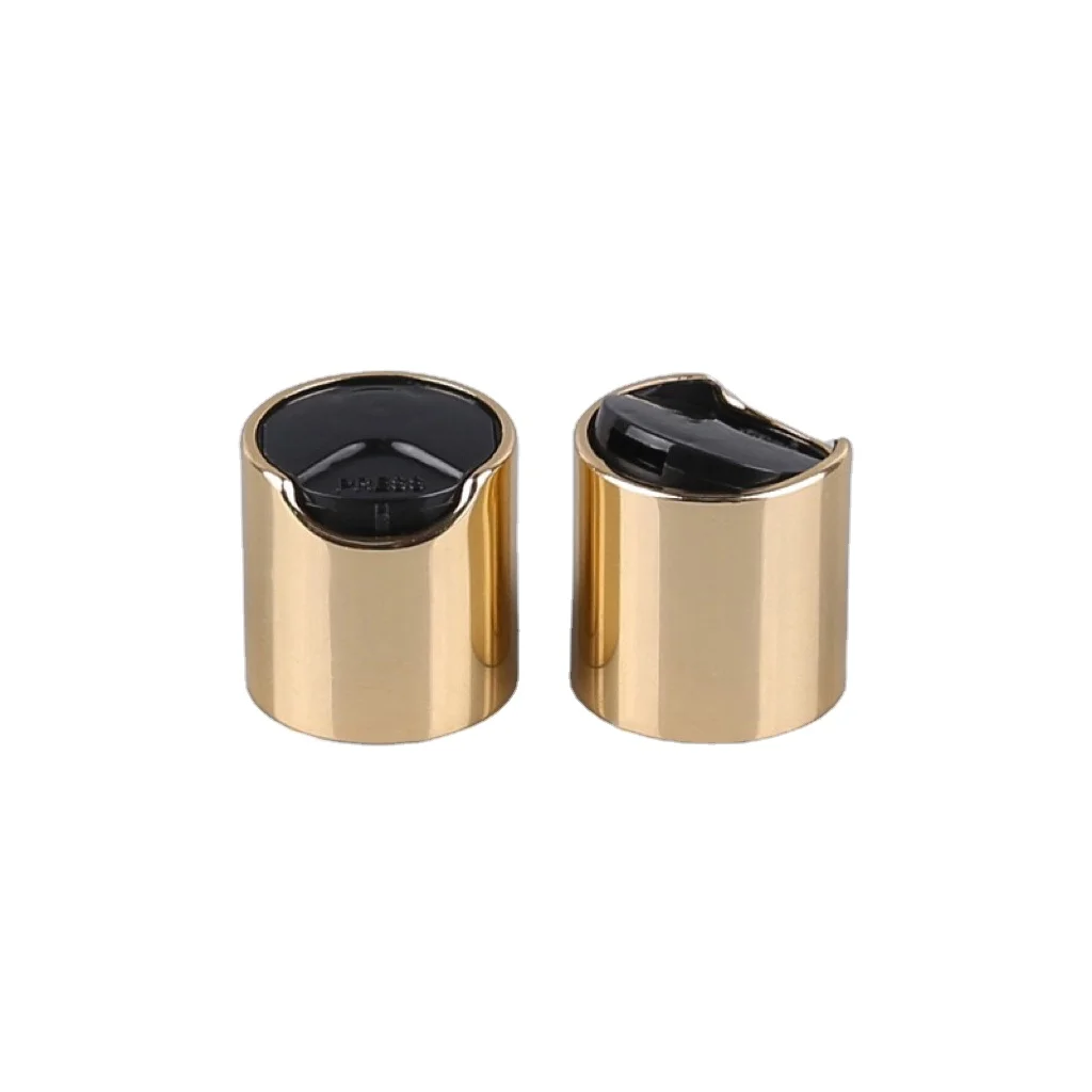 Good Quality and Fast Delivery Press Cap 20/410 24/410 28/410 Aluminum Gold Disc Top Cap for ...