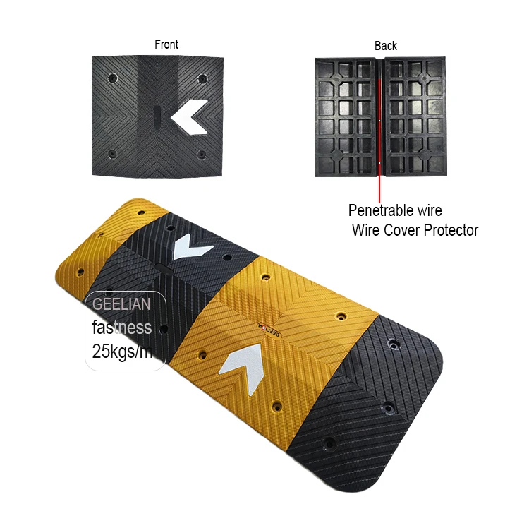 Highway Road Bump Safety Barriers Strip Traffic Calming Rubber Plastic ...